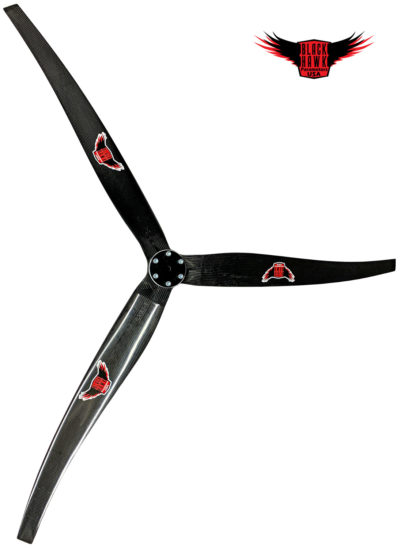 E-Prop Carbon Fiber 3-Blade Propeller (Aero 1000) - BlackHawk Paramotor ...